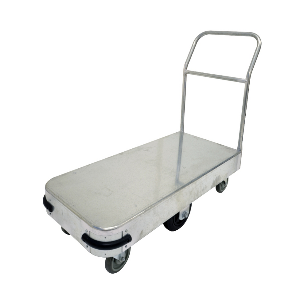 Galvanised Sheet Stock Trolley - Single Deck - Large – The Trolley Shop