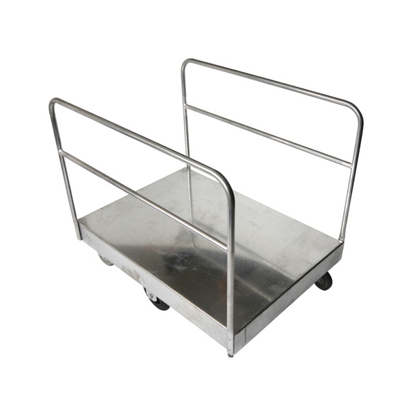 Galvanised Twin Handle Flatbed Stock Trolley – The Trolley Shop